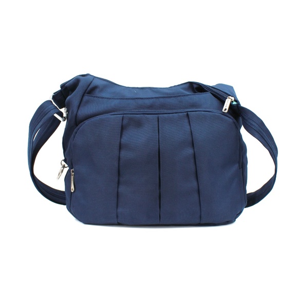 Travelon | Bags | Travelon Signature Bag In Solid Blue Crossbody | Poshmark